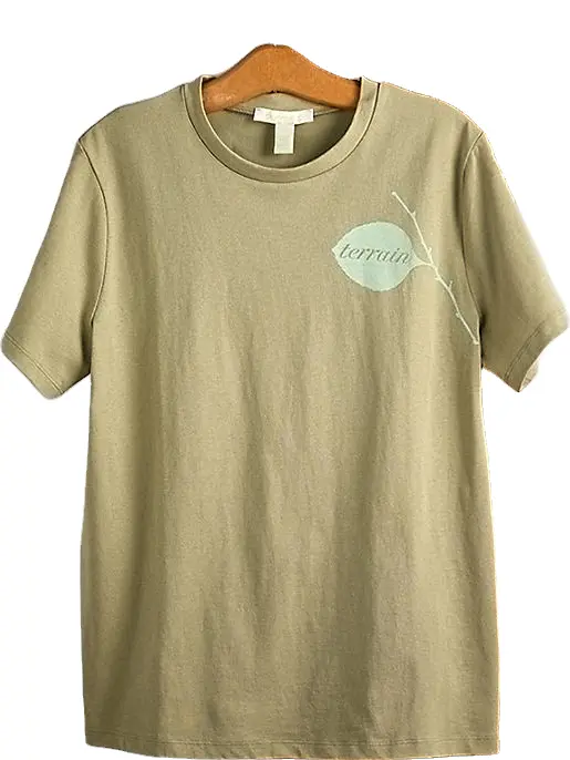 TERRAIN Leaf Cotton T-shirt - Green