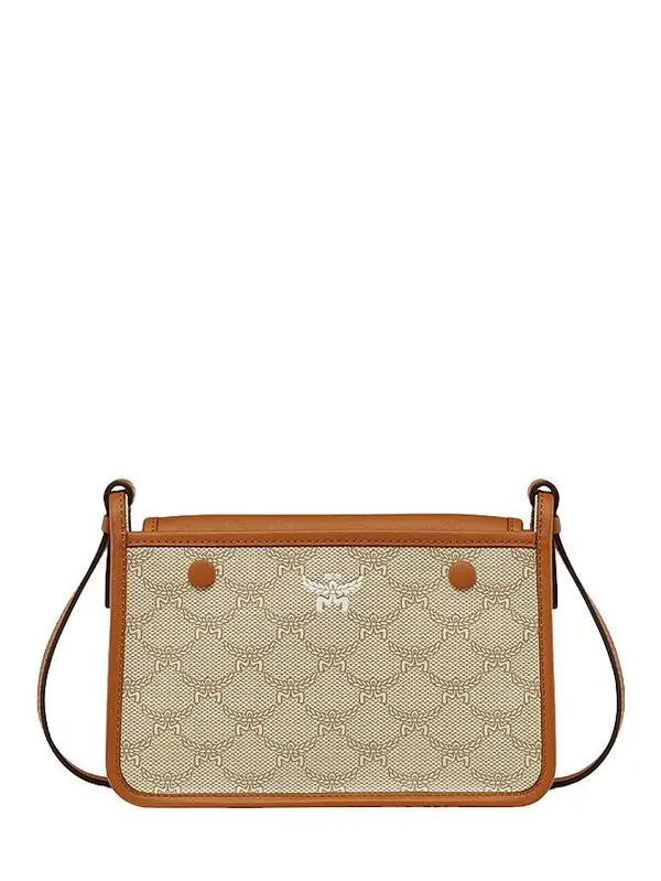 Mcm Himmel Small Lauretos Crossbody Bag - Oatmeal