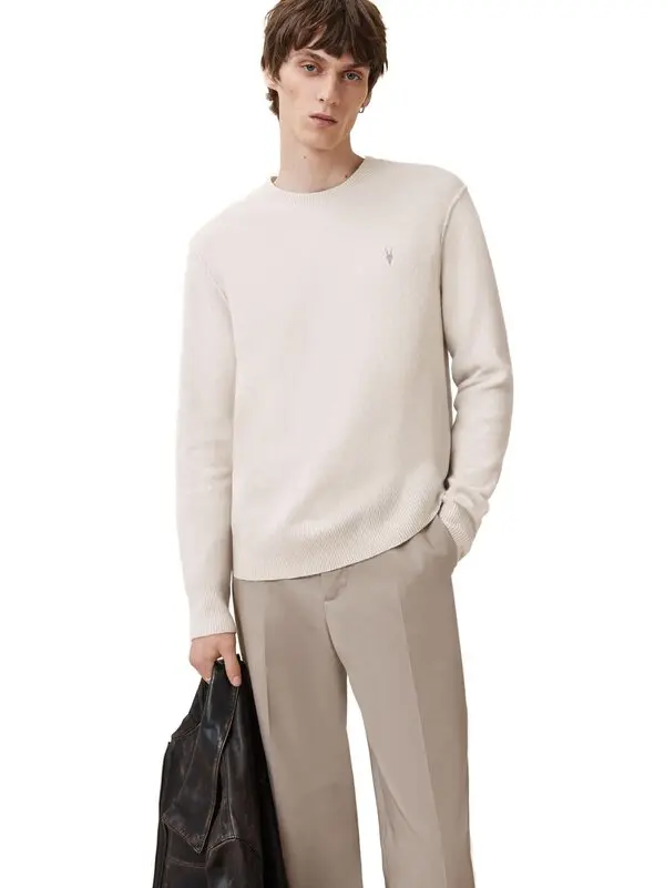 ALLSAINTS Statten Ramskull Crew Neck Sweater - White