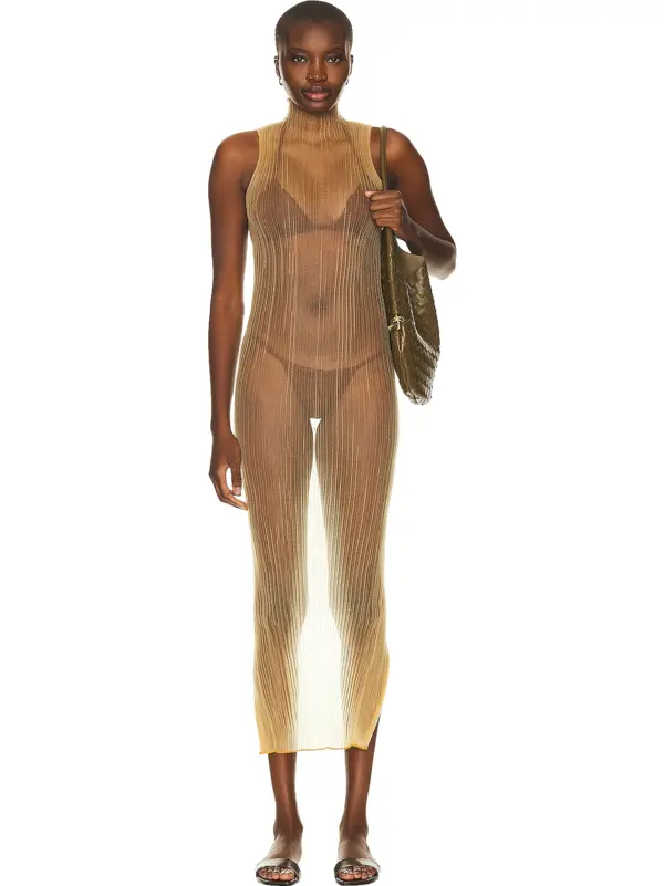 AISLING CAMPS Mist Tube Dress In Tan - Honey