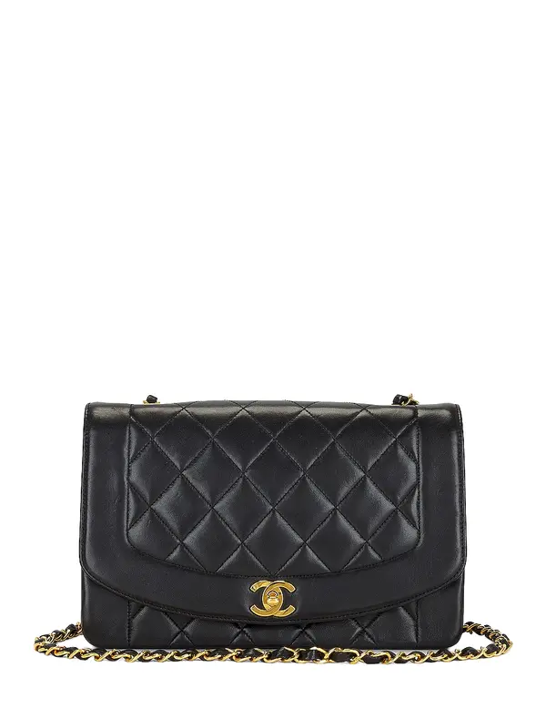 Chanel Lambskin Diana Flap Bag - Black