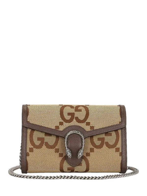 Gucci Jumbo Gg Dionysus Shoulder Bag - Brown