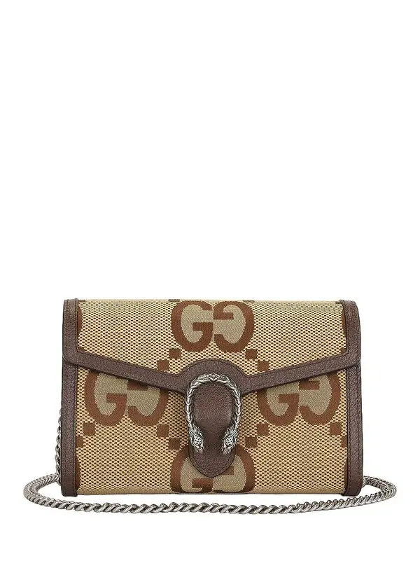 Gucci Jumbo Gg Dionysus Shoulder Bag - Brown