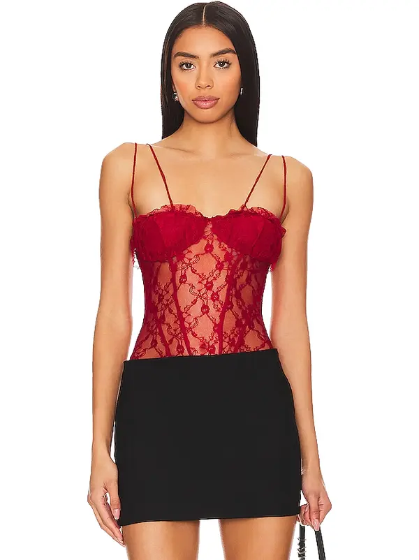 Free People X Intimately Fp If You Dare Bodysuit - : Cranberry