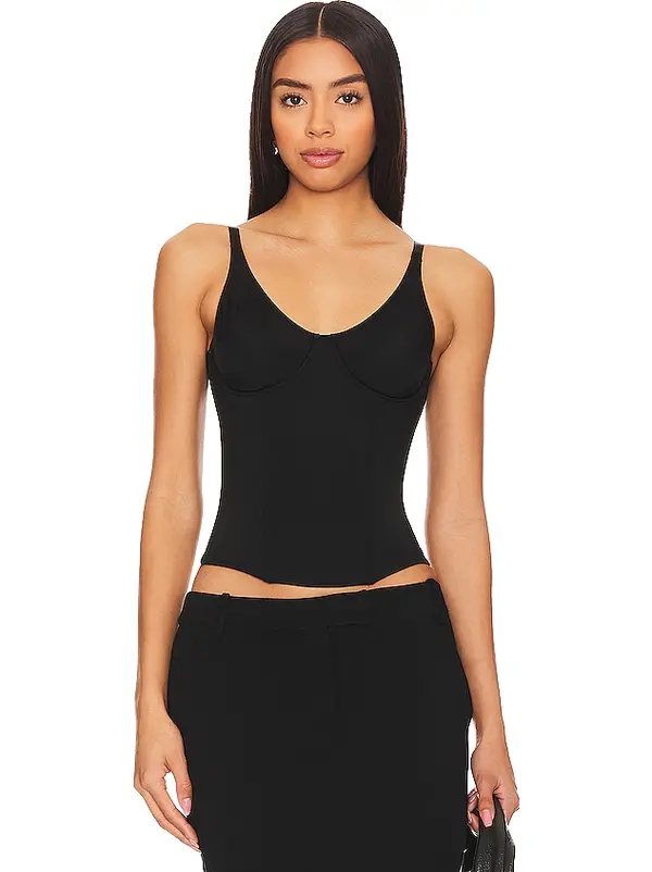 Natori Liquid Tank Bustier - Black