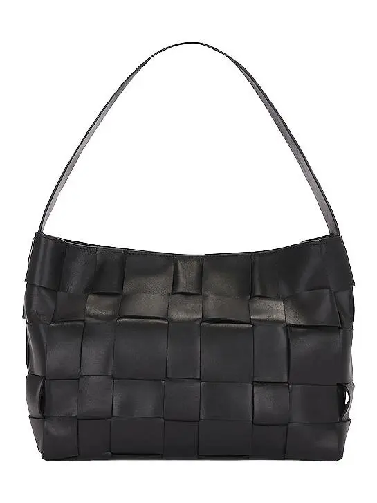 ST. AGNI Woven Mini Tote - Black