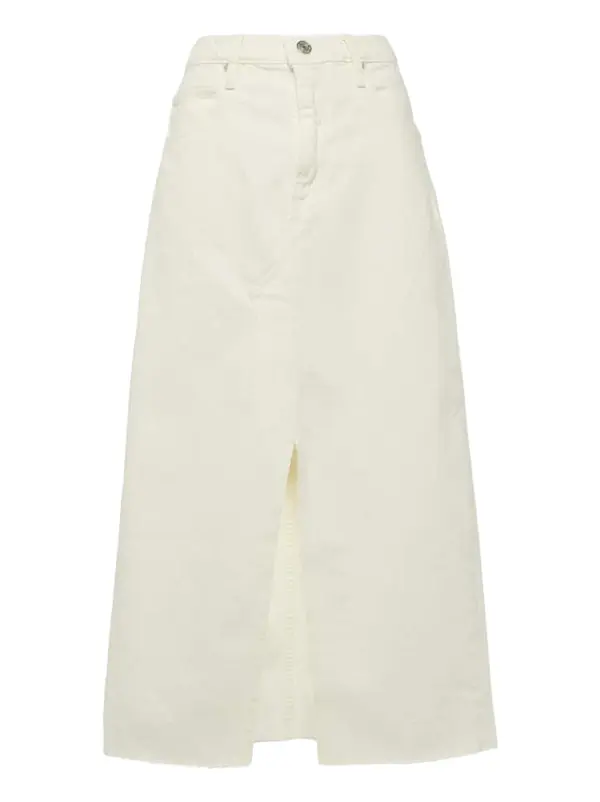 FRAME The Midaxi Denim Midi Skirt - White