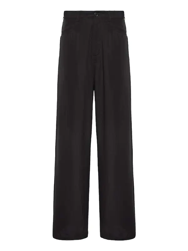 Balenciaga High-rise Wide-leg Pants - Black