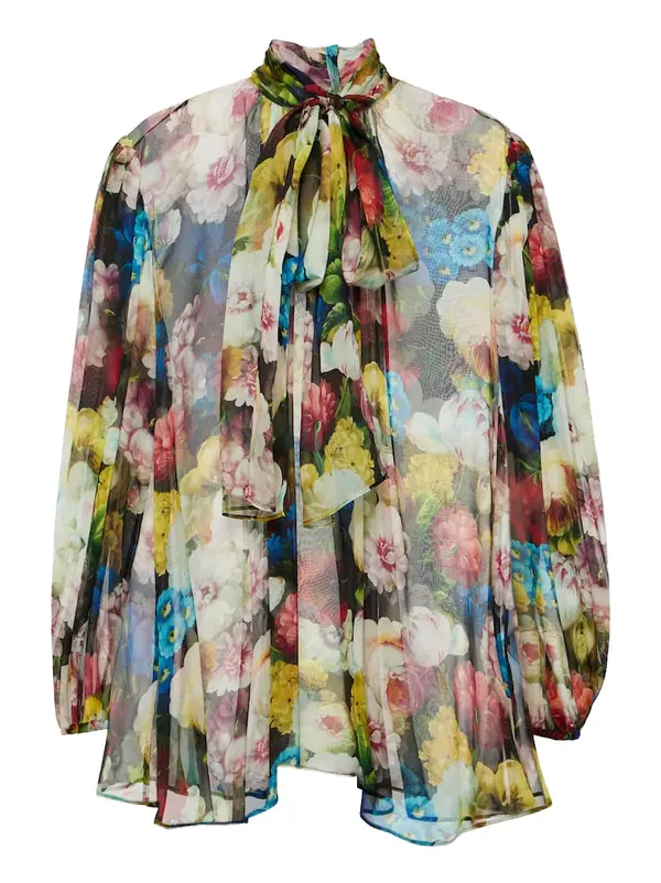 Dolce & Gabbana Floral Silk Chiffon Blouse - Multicoloured
