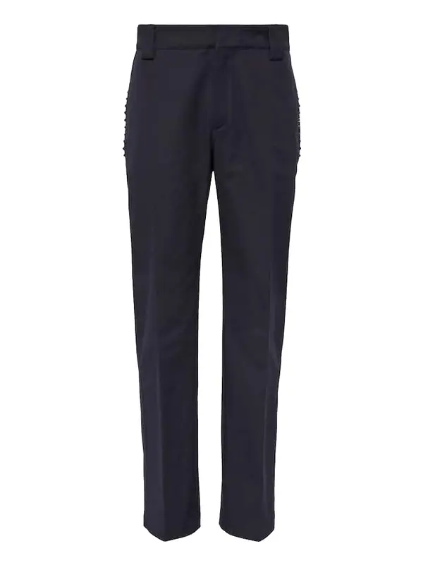 Valentino Garavani Rockstud Straight Pants - Blue