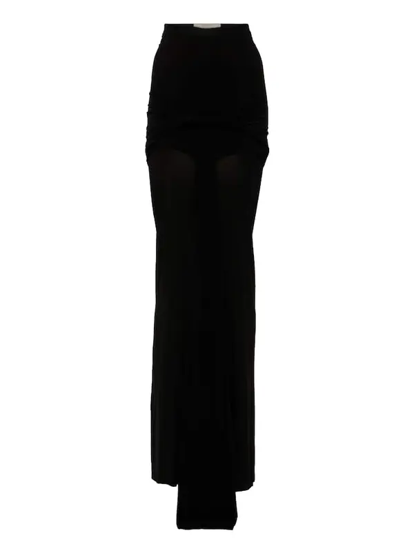 Rick Owens High-rise Maxi Skirt - Black