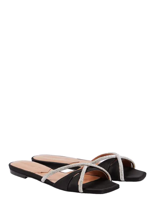 D'ACCORI Lust Embellished Slides - Black