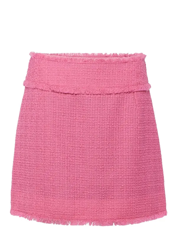Dolce & Gabbana Wool-blend Tweed Miniskirt - Pink