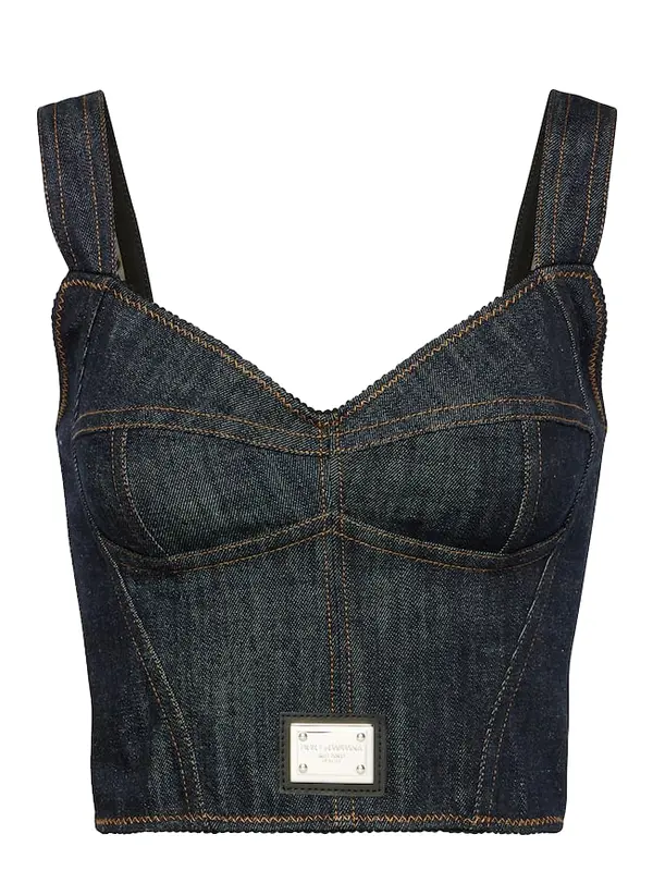 Dolce & Gabbana Denim Bustier - Blue