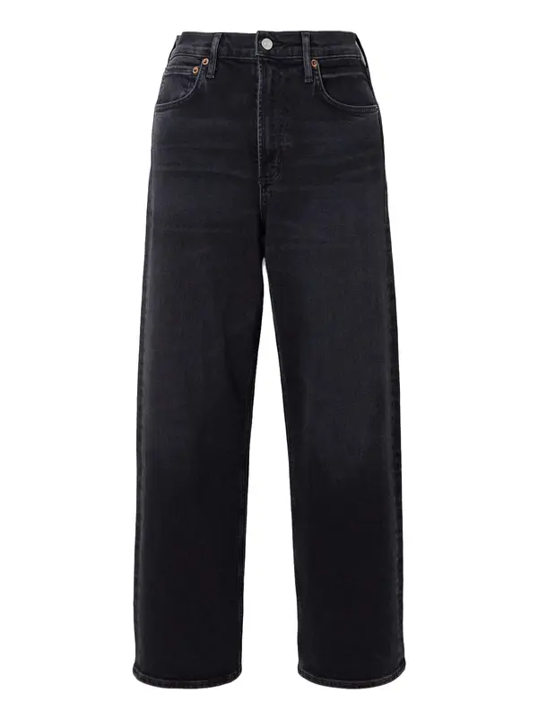 AGOLDE Ren High-rise Wide-leg Jeans - Black