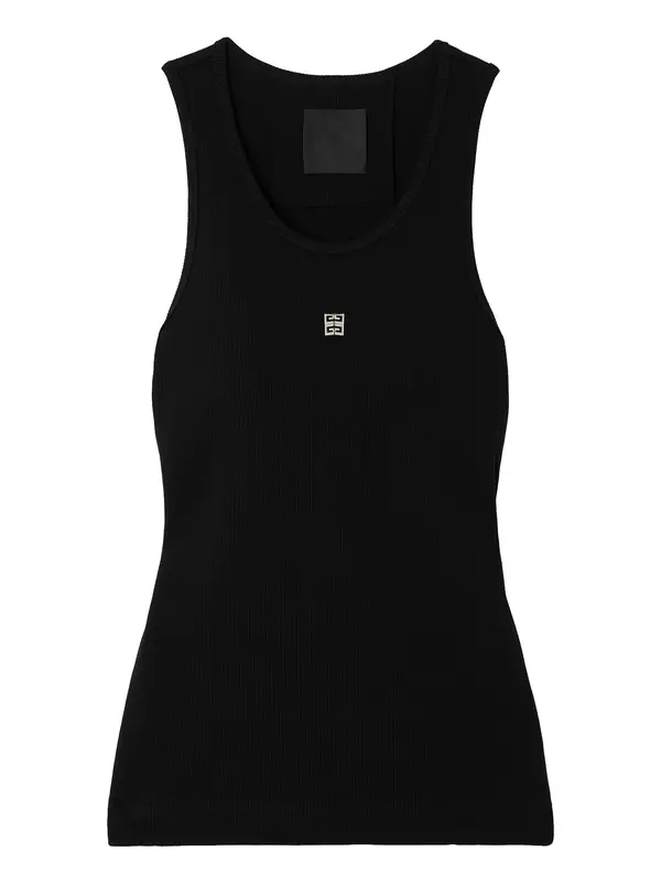 Givenchy Embellished Ribbed Tank - Black