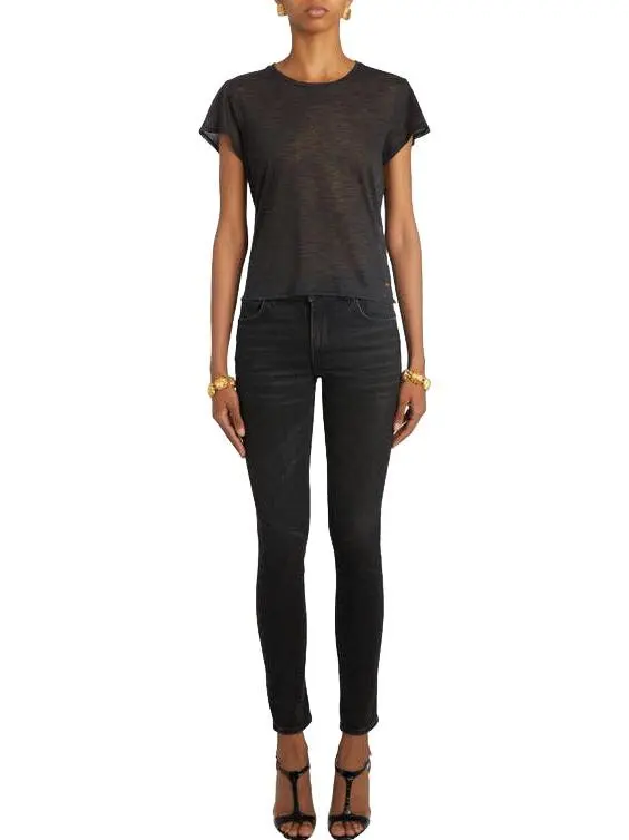 TOM FORD Slub Cotton Blend Jersey T-shirt - Black