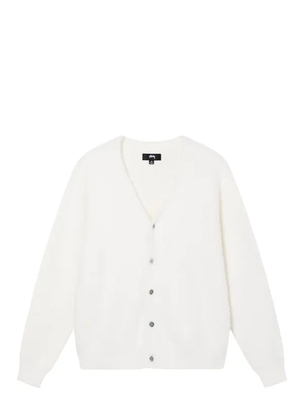 StÜssy Shaggy Cardigan - White
