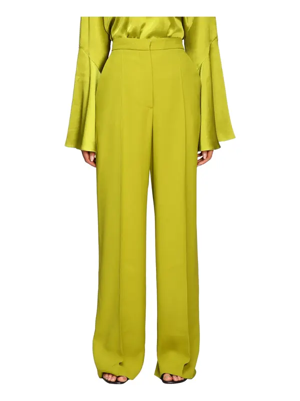 Alberta Ferretti High-waist Wide Leg Trousers - Green
