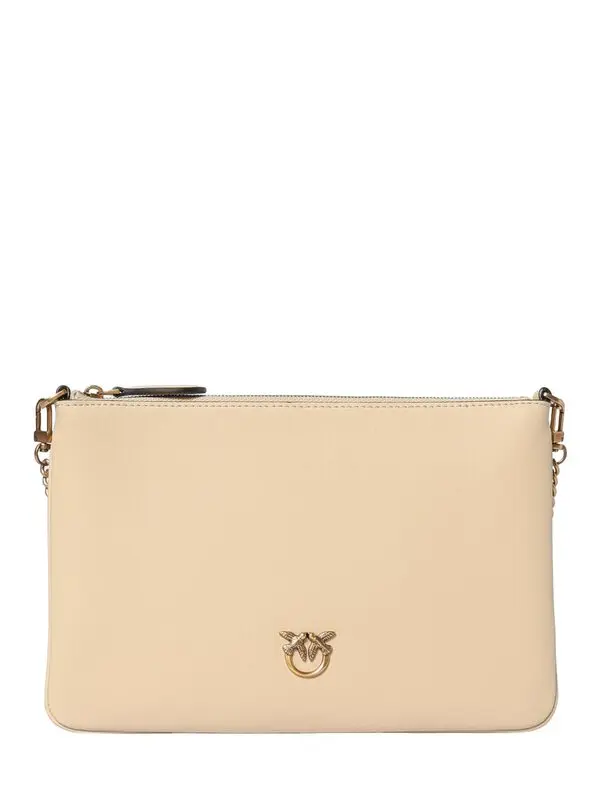 Pinko Logo Chain Strap Mini Bag - Beige