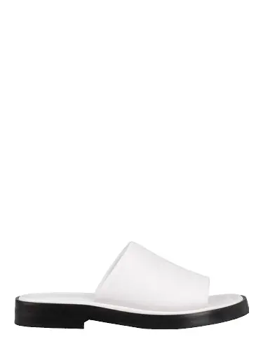 FERRAGAMO Sandals In Calfskin, Lambskin, And Textile Fibers - White