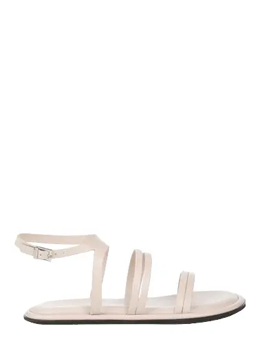 BALDININI Leather Ankle Strap Sandals - Off White