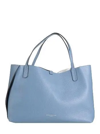 GIANNI CHIARINI Light Leather Tote With Detachable Pouch - Blue