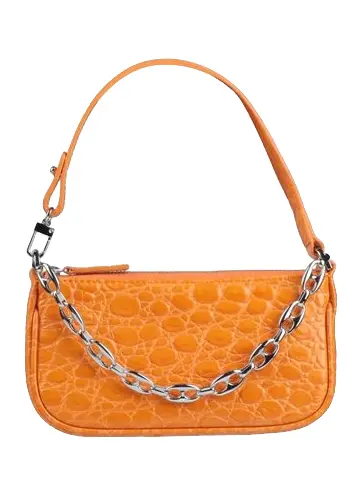 By Far Cow Leather Baguette Bag - Orange