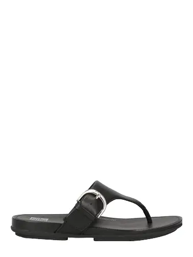 Fitflop Leather Thong Sandals - Black
