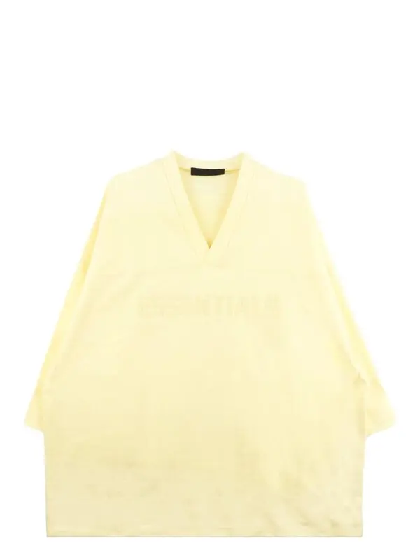 Fear Of God Logo-flocked Cotton T-shirt - Yellow