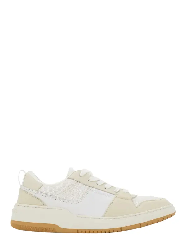 FERRAGAMO Panelled Leather Sneakers - White