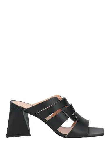POLLINI Leather Sandals - Black