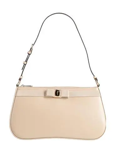 FERRAGAMO Calfskin Baguette Bag - Beige