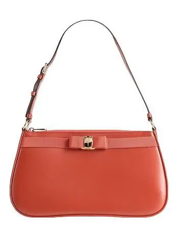 FERRAGAMO Baguette In Calfskin Leather - Red