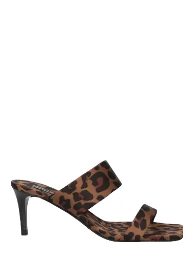 PEDRO GARCIA Leopard-print Sandals - Brown