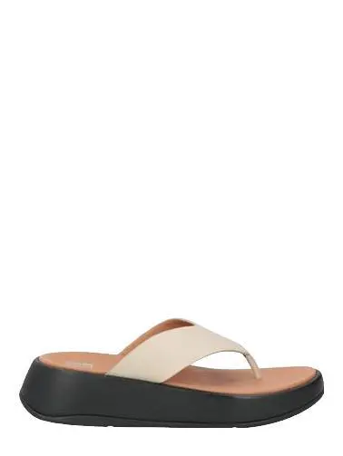 Fitflop Leather Thong Sandals - Beige