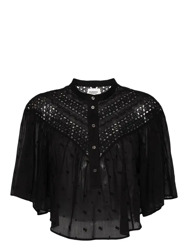 MARANT ETOILE Safi Broderie Anglaise Shirt - Black