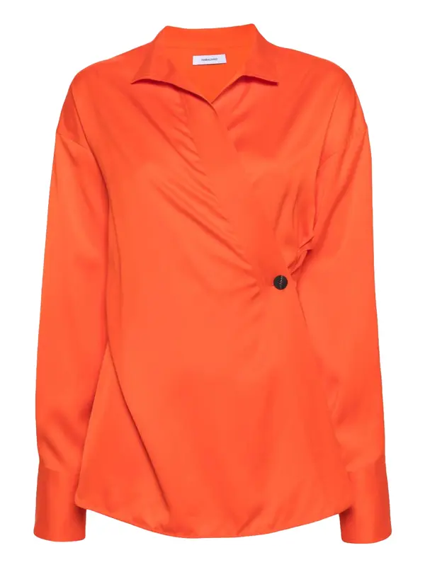 FERRAGAMO Wrap-design Blouse - Orange