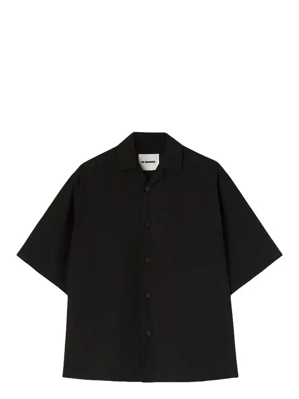 JIL SANDER Short-sleeve Cotton Shirt - Black