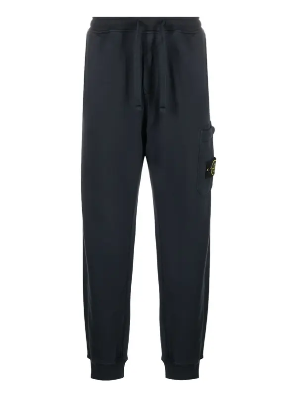 Stone Island Compass-badge Cotton Track Pants - Blue