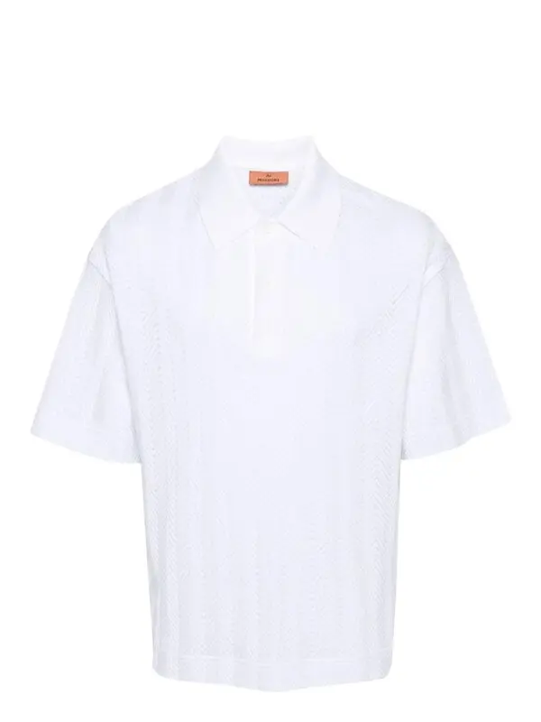 Missoni Zigzag-woven Polo Shirt - White