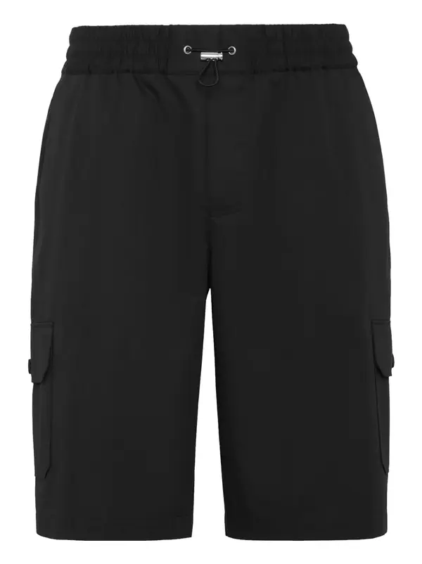 Philipp Plein Drawstring Cargo Shorts - Black