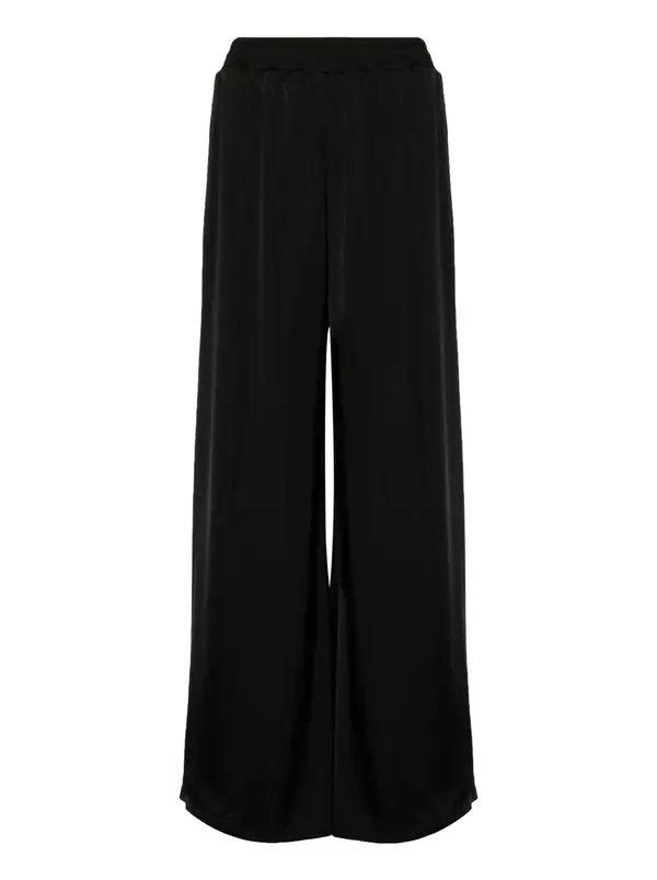Fabiana Filippi Wide-leg Satin Trousers - Black