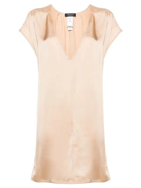 Fabiana Filippi Beaded Trim Satin Tunic - Pink