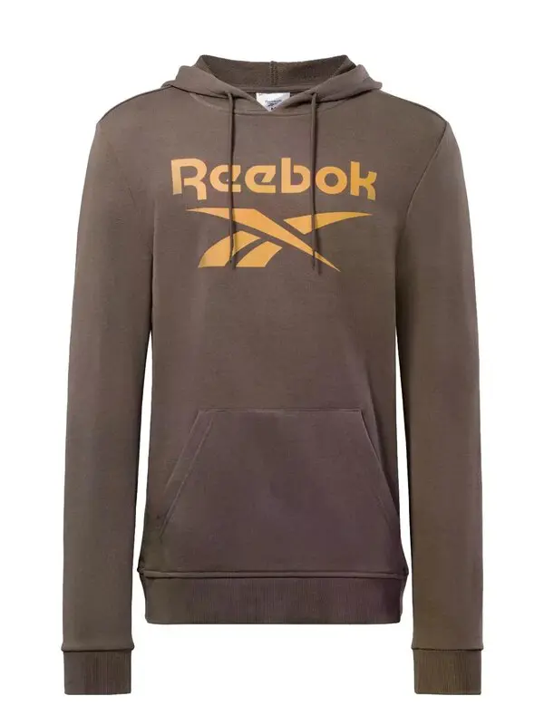 REEBOK Logo-print Hoodie - Brown