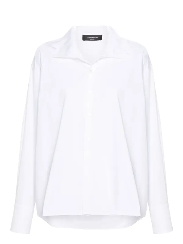 Fabiana Filippi High-neck Poplin Shirt - White