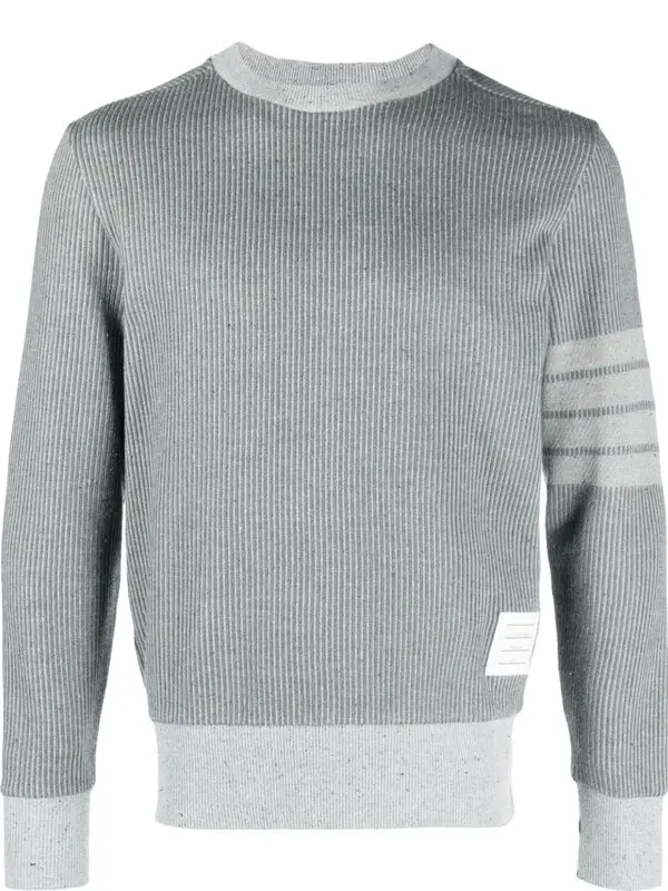 Thom Browne 4-bar Crew-neck Sweatshirt - Grey