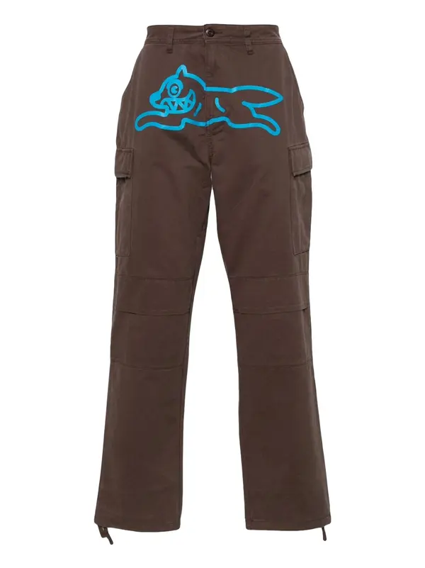 ICECREAM Running Dog Tapered-leg Trousers - Brown