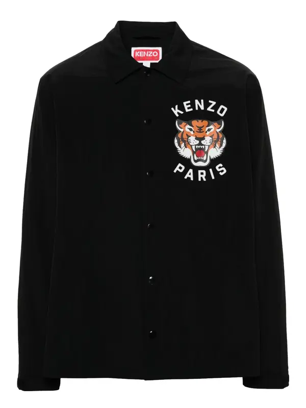 Kenzo Tiger-print Water-repellent Jacket - Black