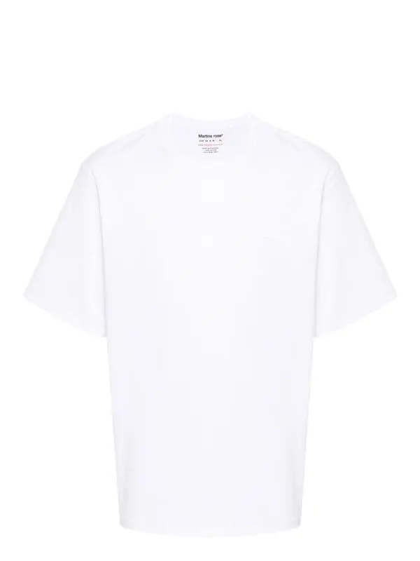 Martine Rose Reflective-logo Cotton T-shirt - White